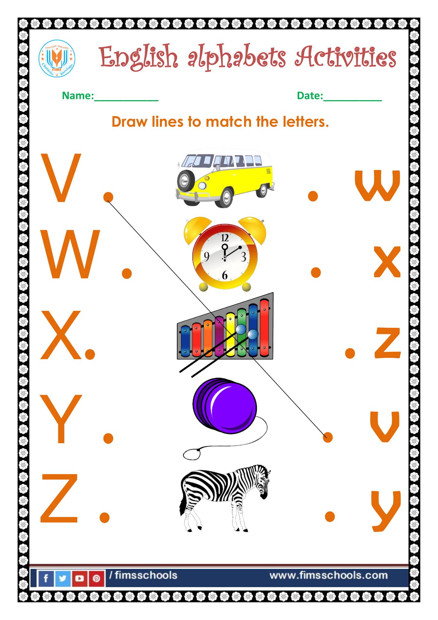 English alphabet Activities - Free Printable Worksheets- Download Pdf